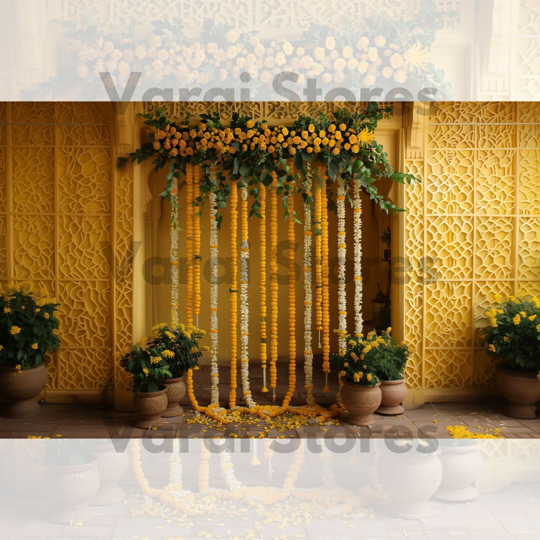 Haldi - Printed Backdrop - FABRIC (PRE ORDER)