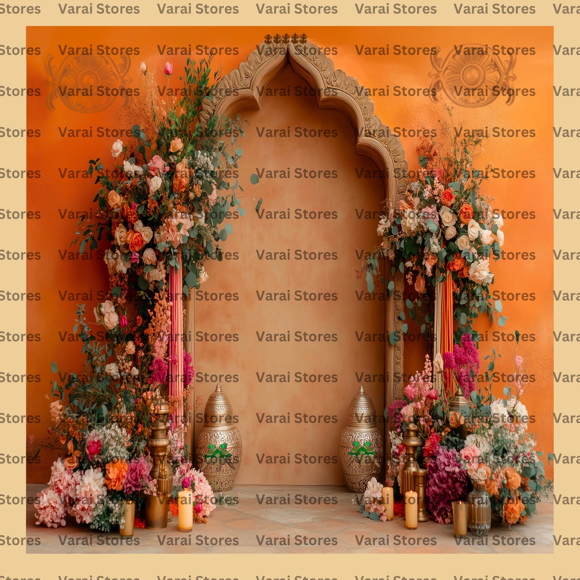 Traditional Floral Decor - Fabric With Pole Pocket