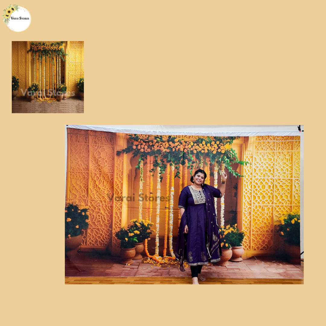 Haldi - Fabric With Pole Pocket