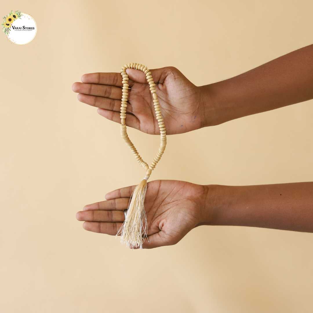 Beaded Mala - Cream