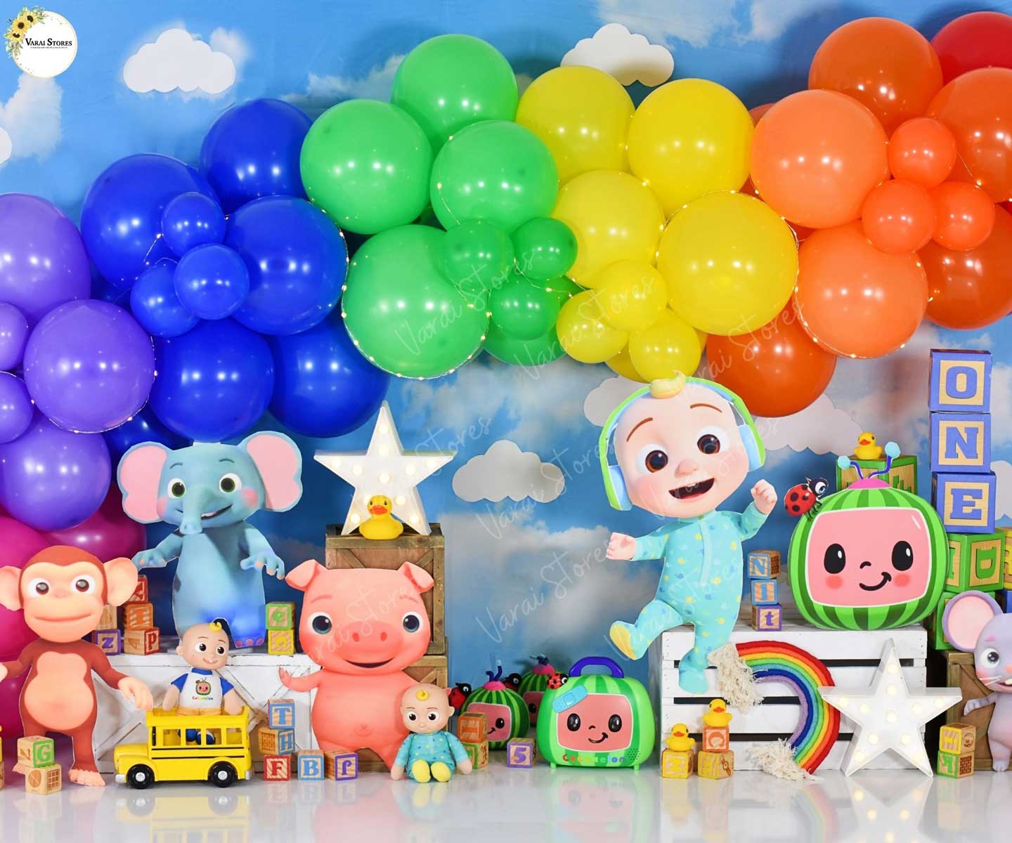 Cocomelon (Type 1) - Baby Printed Backdrops - PREMIUM FABRIC