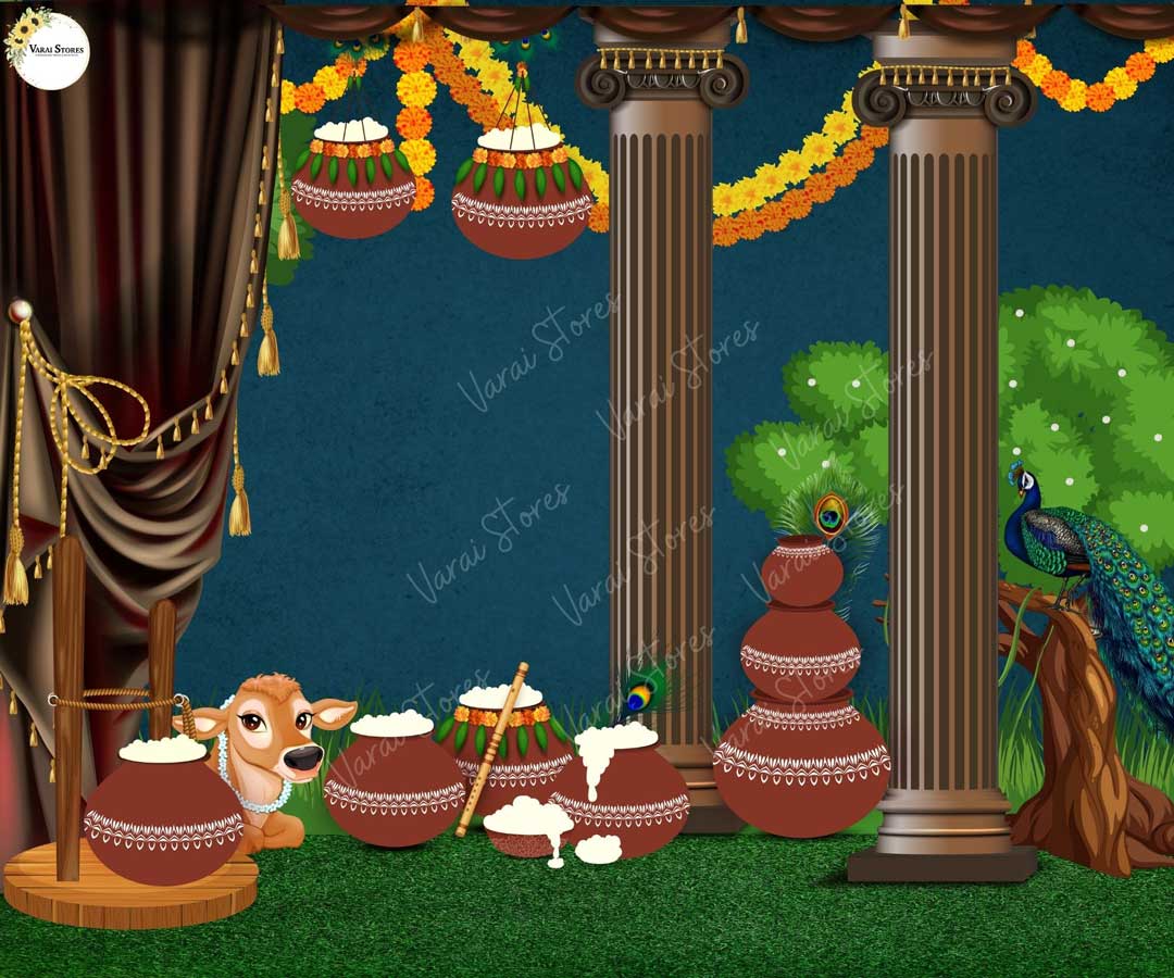 Krishna Jayanthi - Printed Baby Backdrop FABRIC - (PRE ORDER)