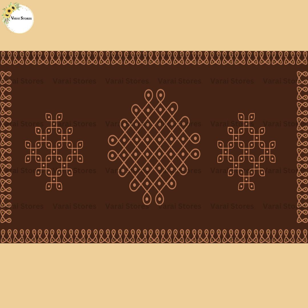 Triveni Sikku Kolam - Fabric Floor drop