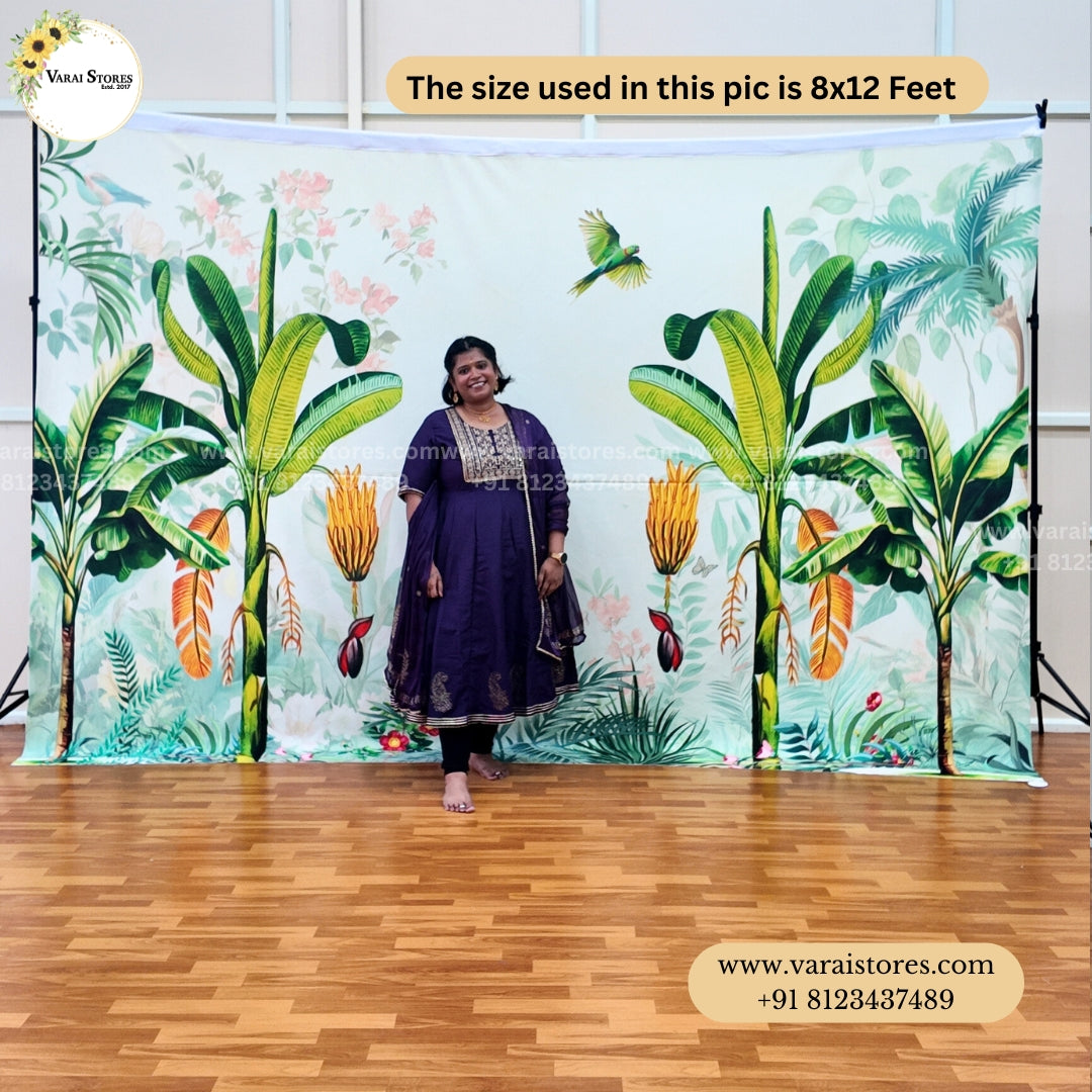 Boho Banana Tree - Fabric With Pole Pocket
