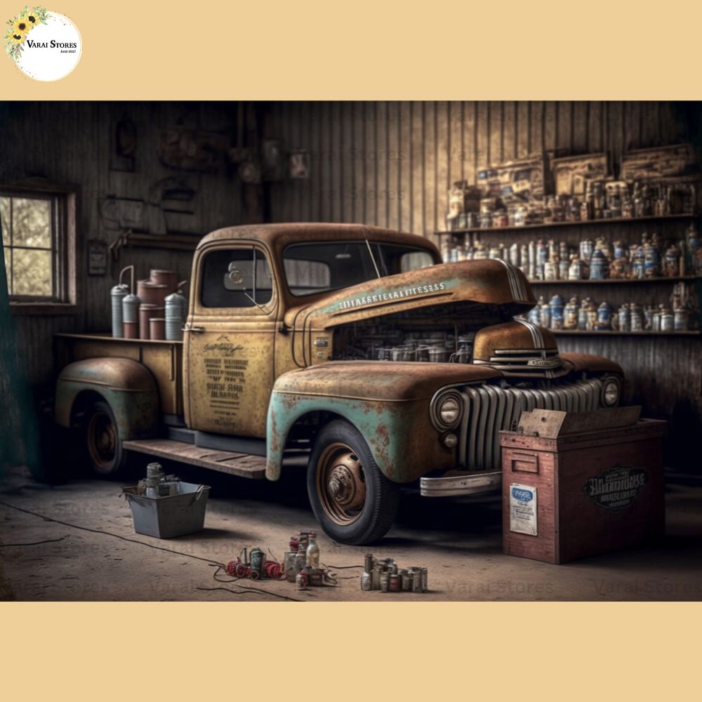 Car Garage - Baby Printed Backdrops - PREMIUM FABRIC
