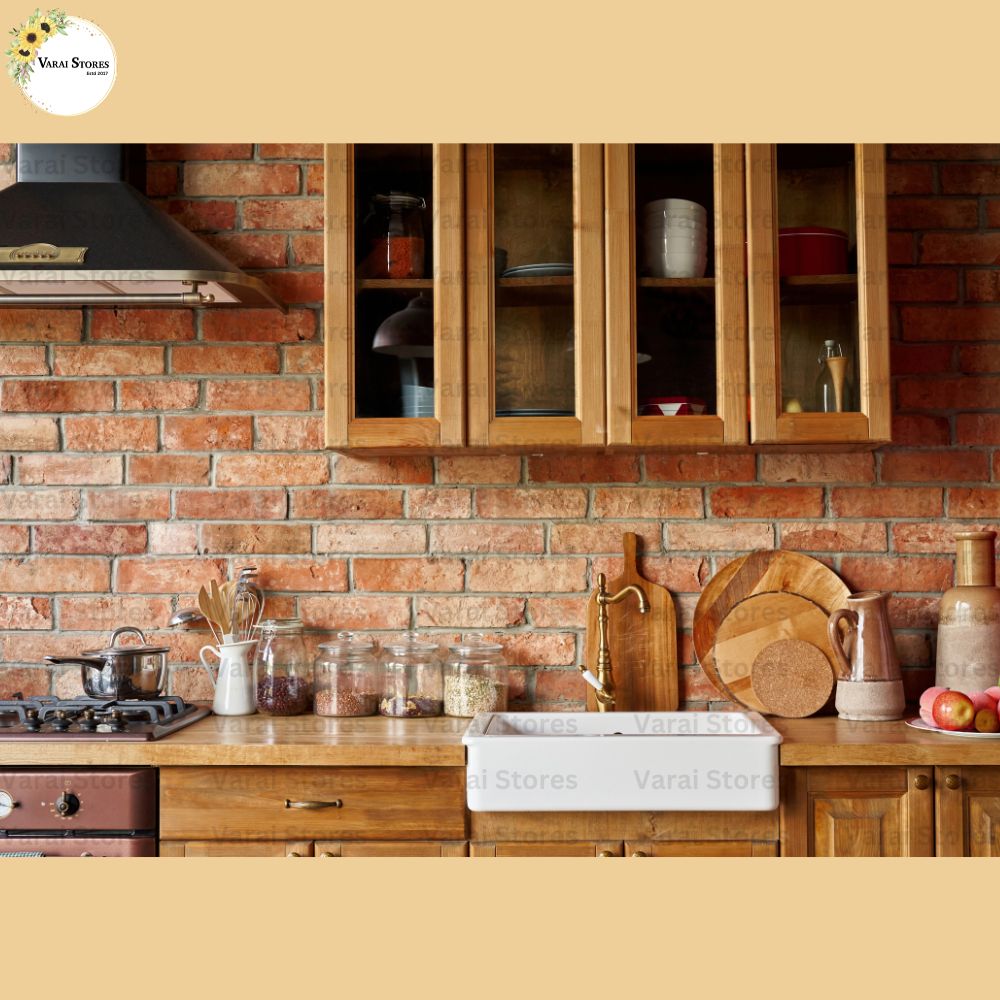 Kitchen Brown - Baby Printed Backdrops - PREMIUM FABRIC