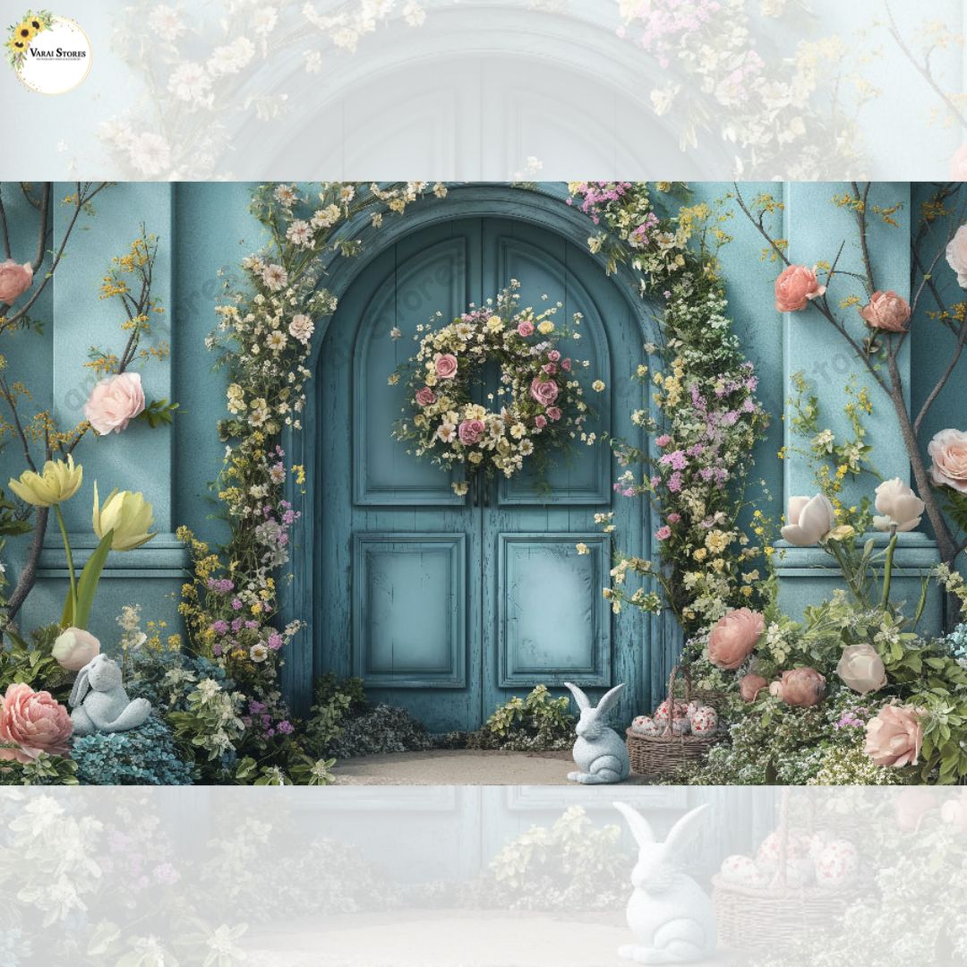 Blossom Bunny - Printed Baby Backdrop - FABRIC (PRE ORDER)