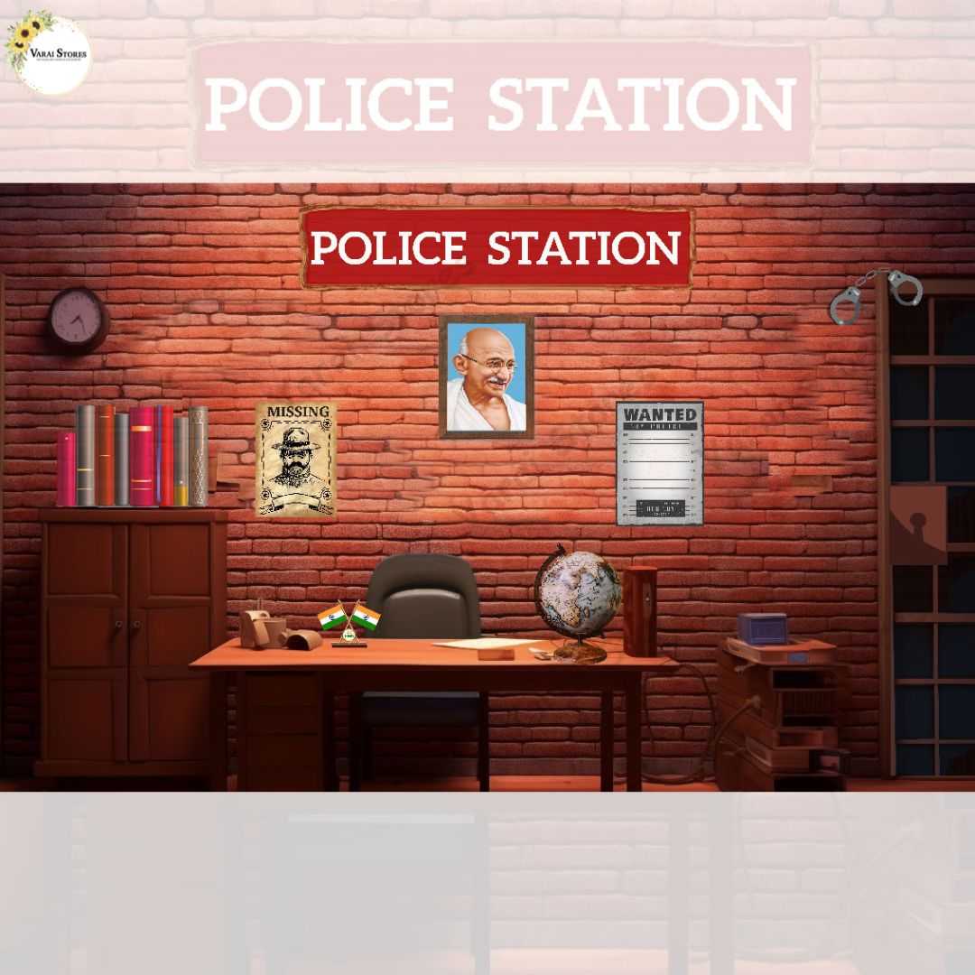 Police Station - Baby Printed Backdrops - PREMIUM FABRIC