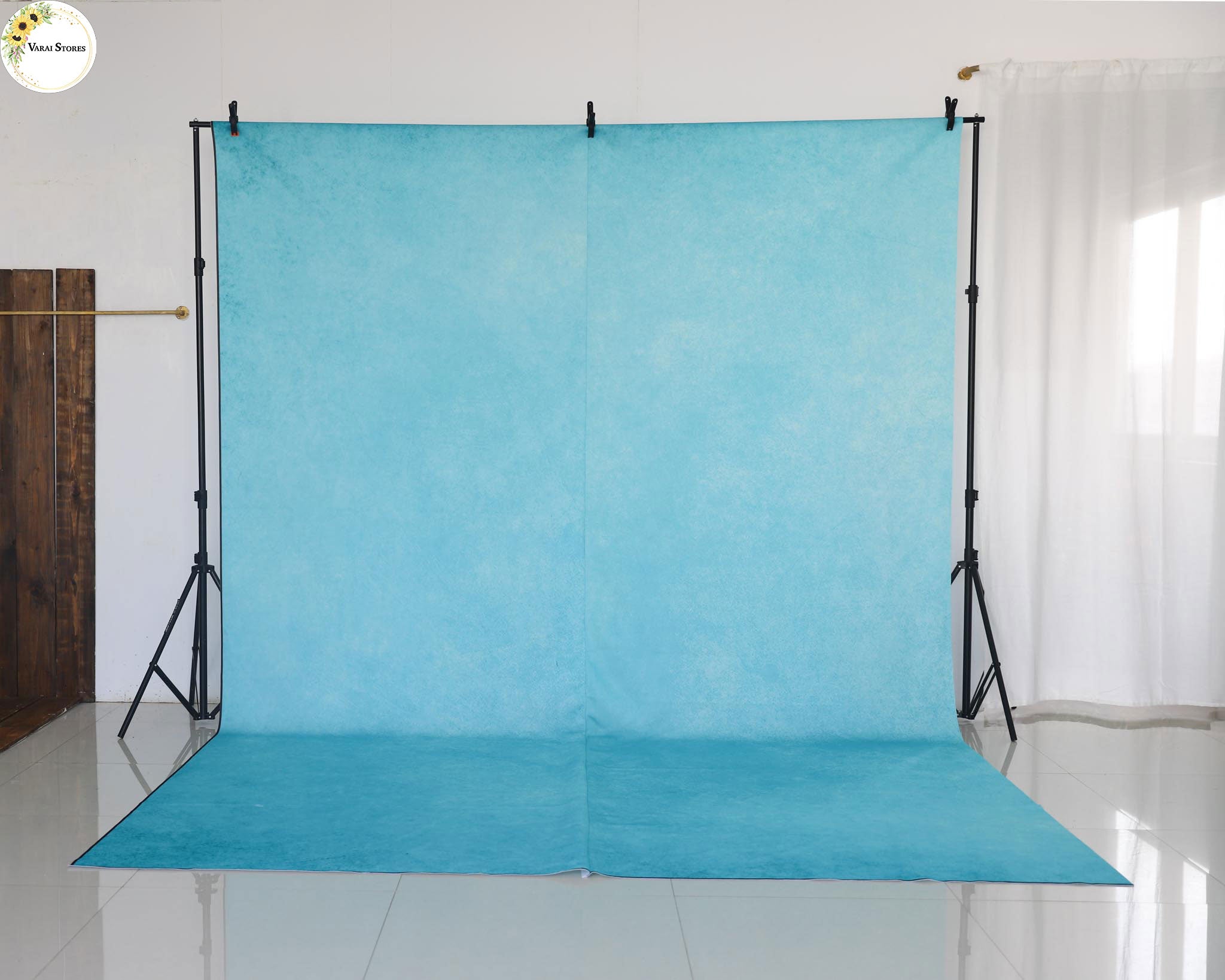 Textured Blue - Printed Lifestyle Backdrop - PREMIUM FABRIC